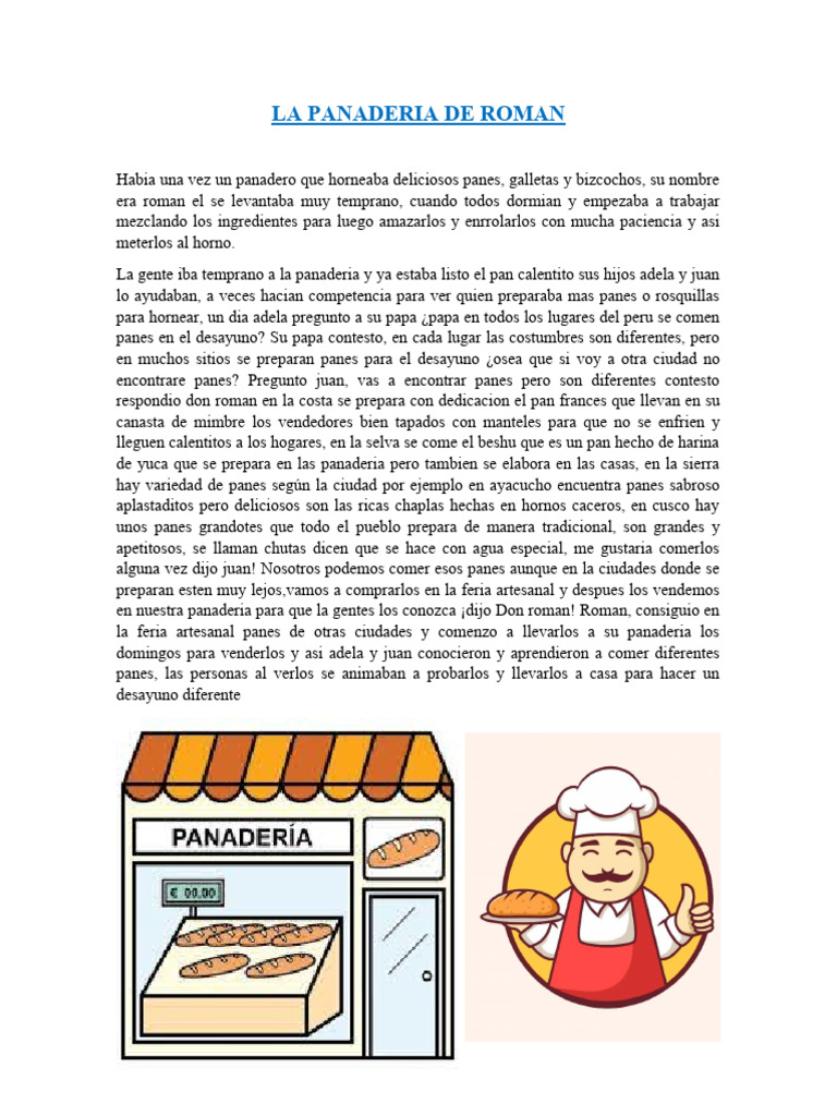 Cuento La Panaderia de Roman | PDF