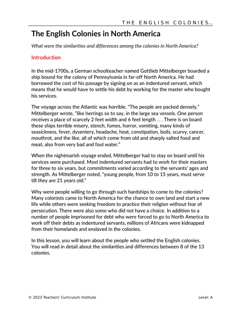 Lesson 1799 The English Colonies in North America20231007-17-18pg8f2 ...