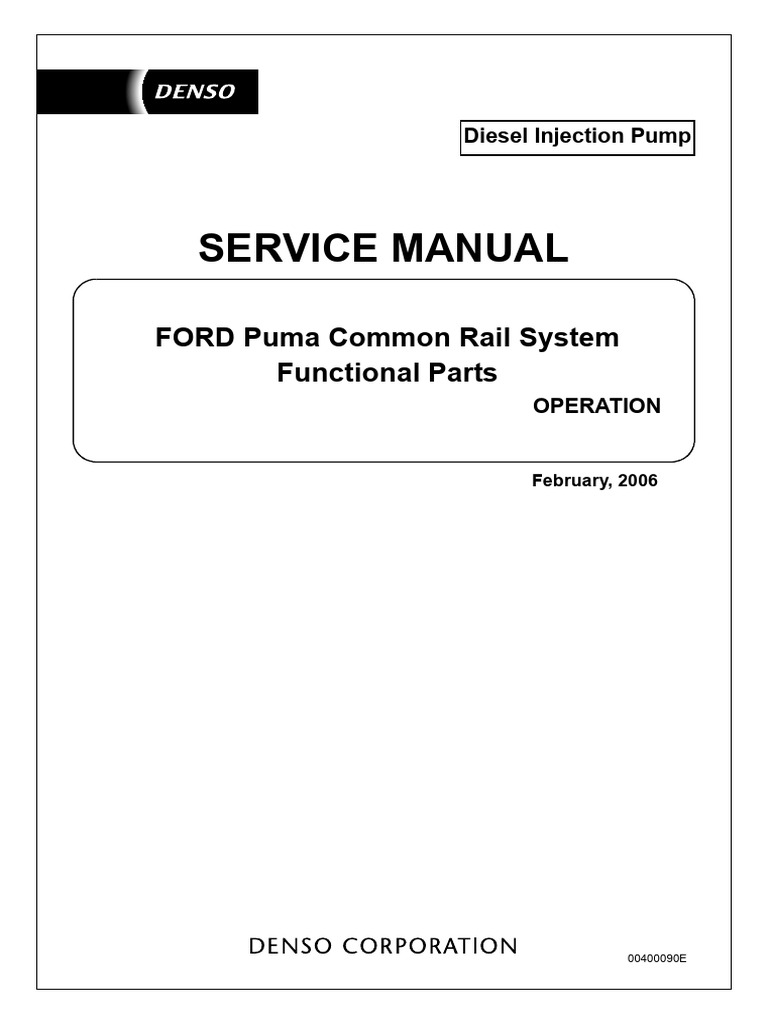 FORD Puma Common Rail System | PDF | Pump | Fuel Injection