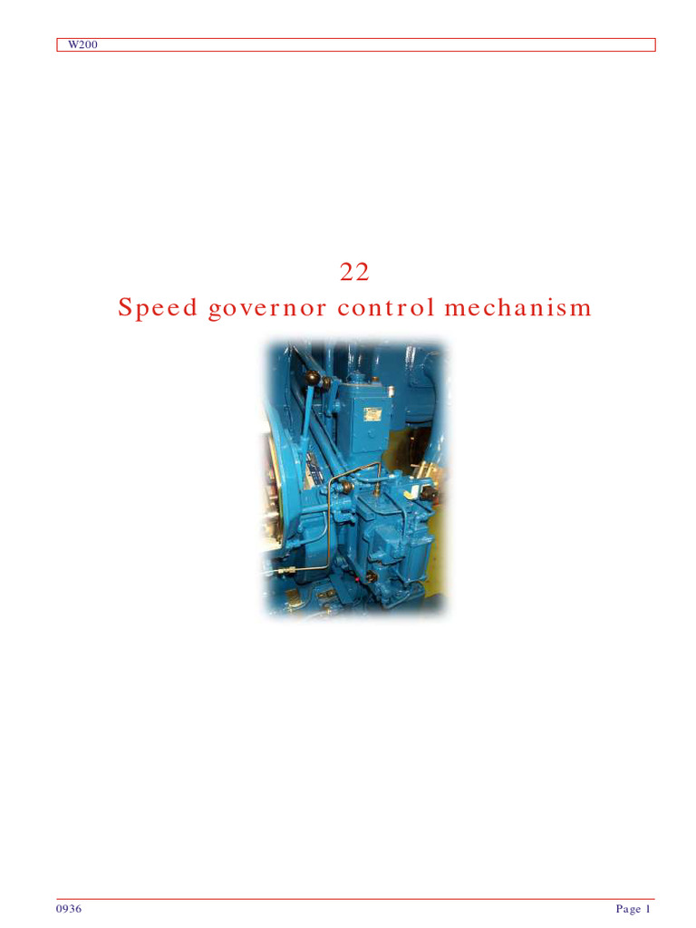 Chapter 22 Speed Governor Control Mechanism Pdf Piston Bearing