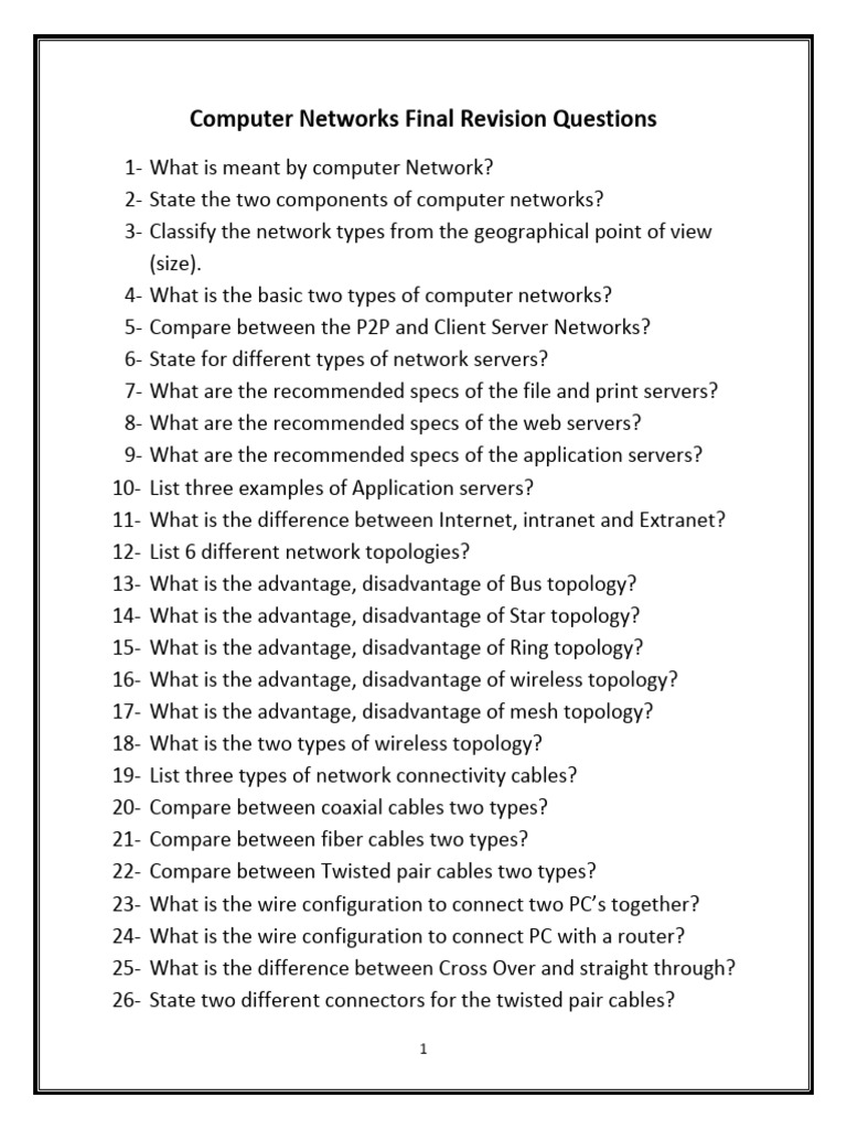Computer Networks Revision 2014 | PDF | Ip Address | Computer Network