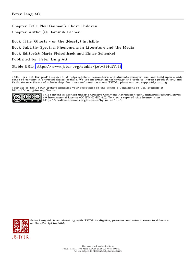 Neil Gayman | PDF | Ghosts | Gothic Fiction