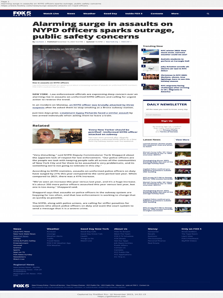 Alarming Surge in Assaults On NYPD Officers Sparks Outrage, Public ...