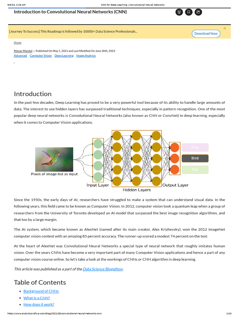 CNN For Deep Learning - Convolutional Neural Networks | PDF | Deep Learning | Machine Learning