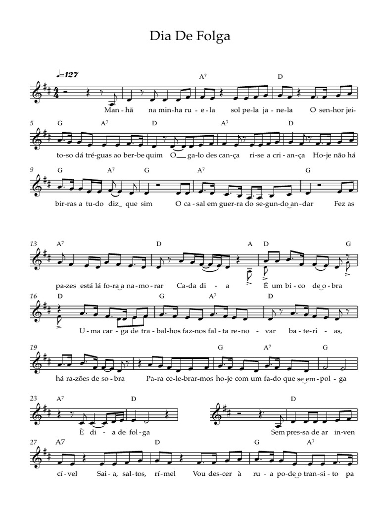 Dia de Folga - Full Score | PDF