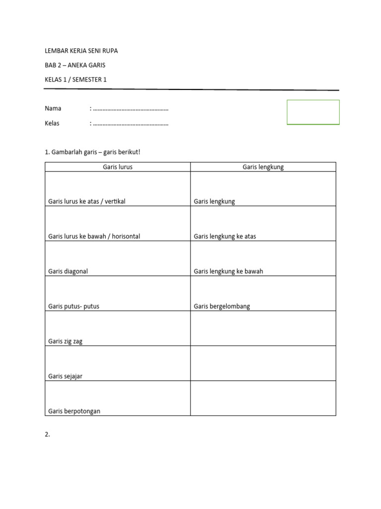 Lembar Kerja Seni Rupa | PDF | Metode & Bahan Ajar | Griya & Taman