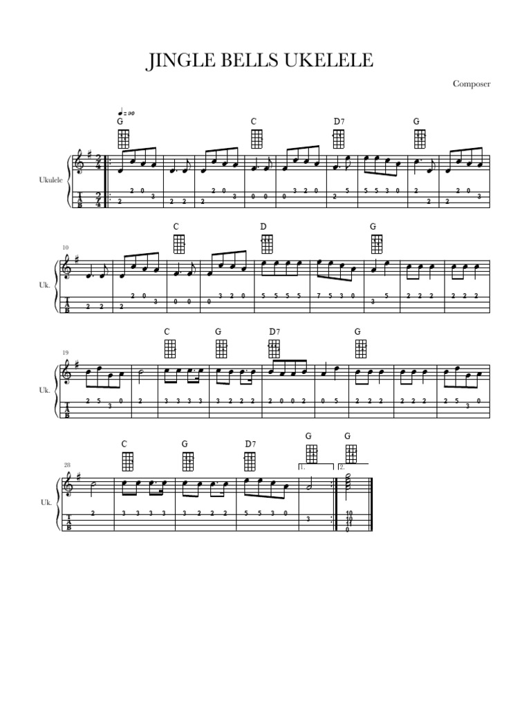 Jingle Bells Ukelele | PDF