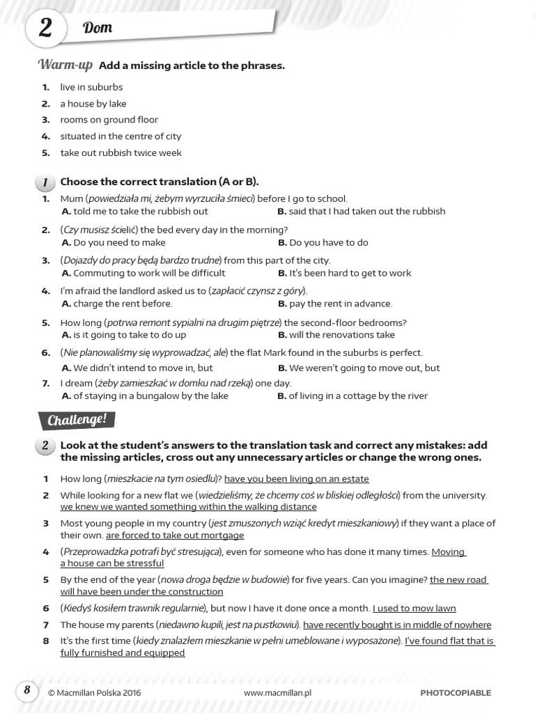 Warm-Up: Challenge! | PDF | Language Arts & Discipline