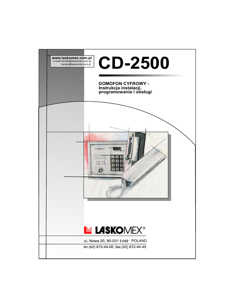 Domofon CD2500 Instrukcja Instal I Obså Ugi | PDF