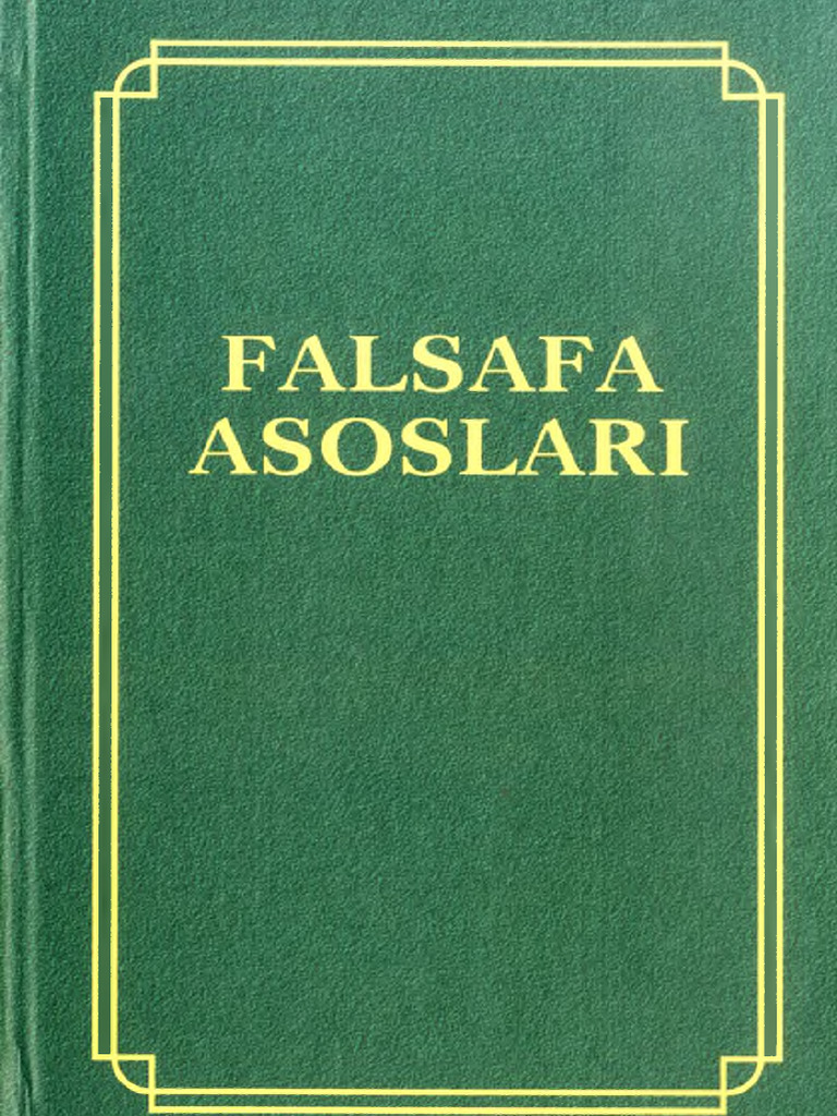 Falsafa Asoslari | PDF