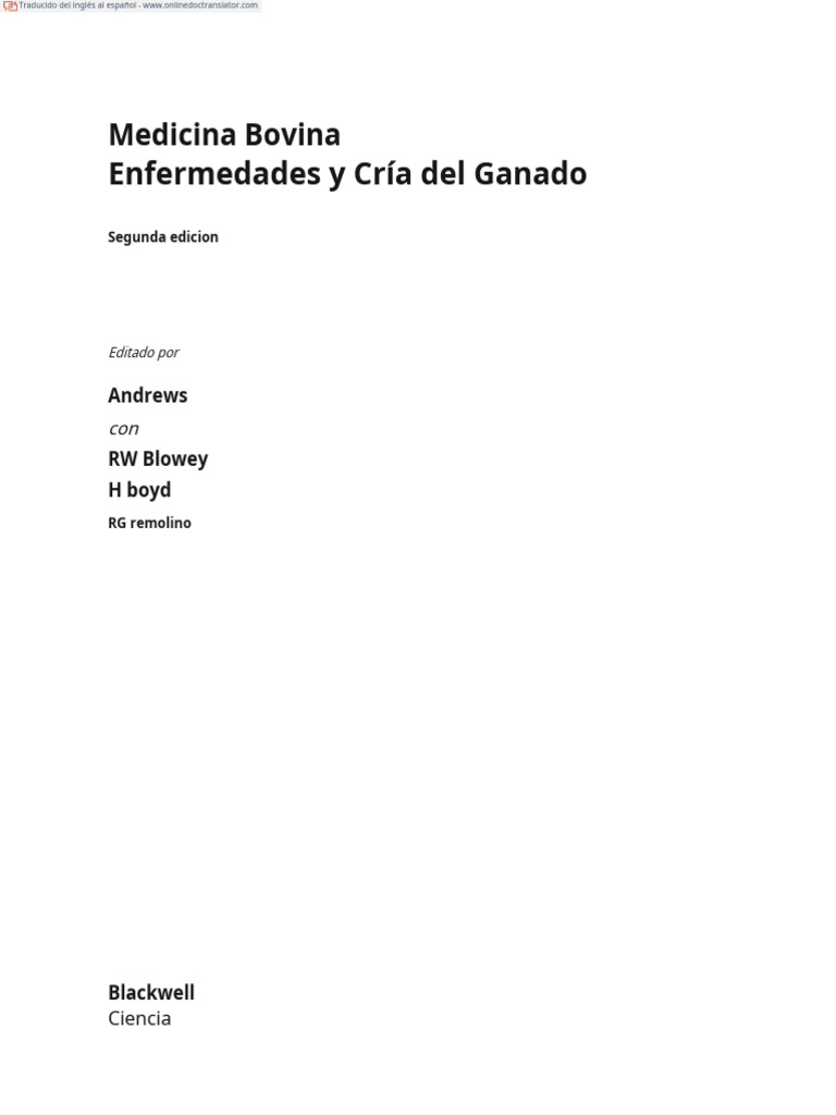 Andrews Bovine - Medicine - Diseases - and - Husbandry - of - Cattle ...