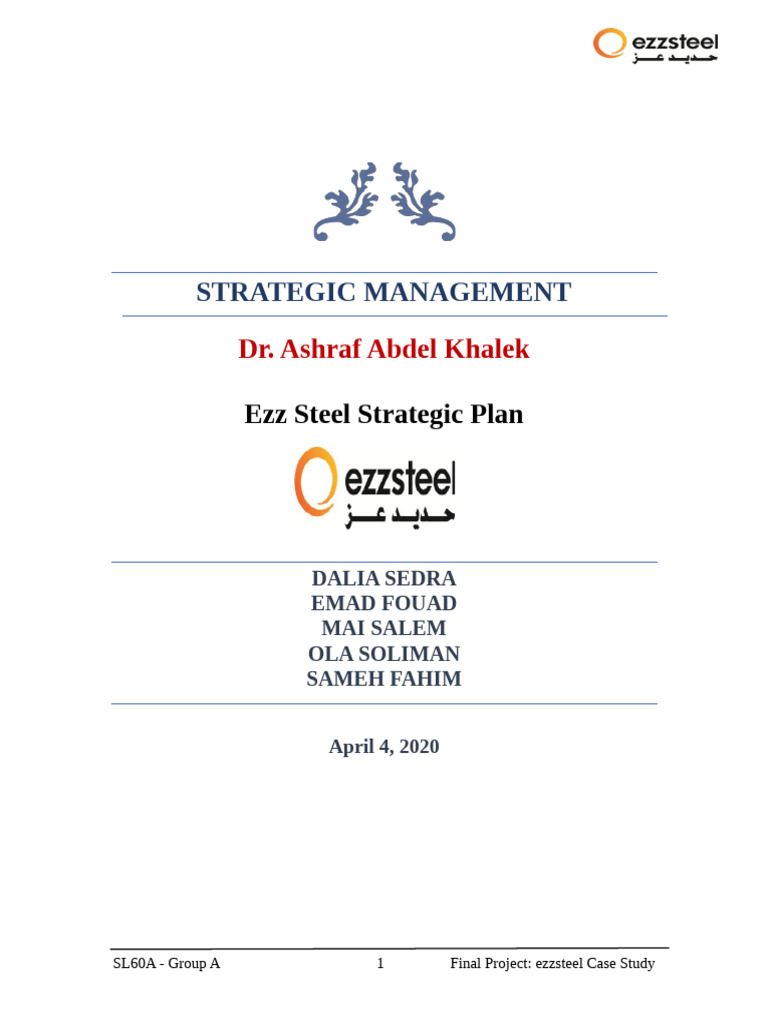 Strategic Plan for Ezz Steel | PDF | Business Economics | Business