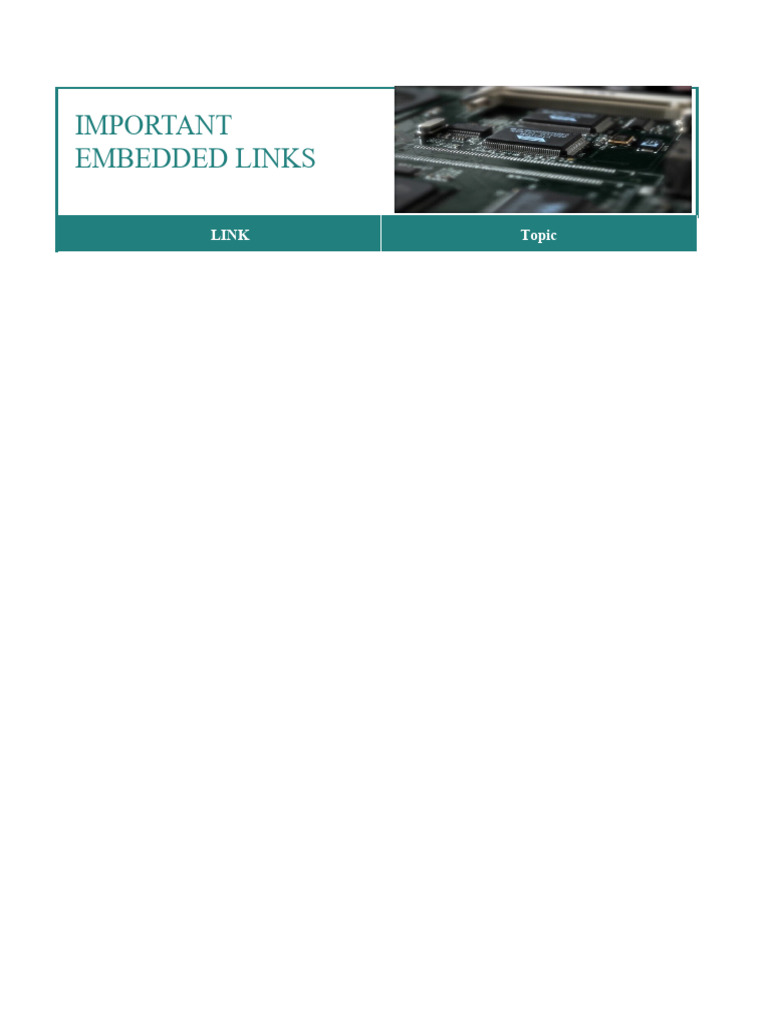 Important Embedded Links | PDF | Embedded System | Information Technology