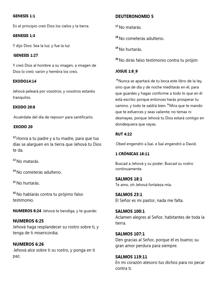 Textos Biblicos | PDF | Contenido bíblico | Creencia religiosa y doctrina