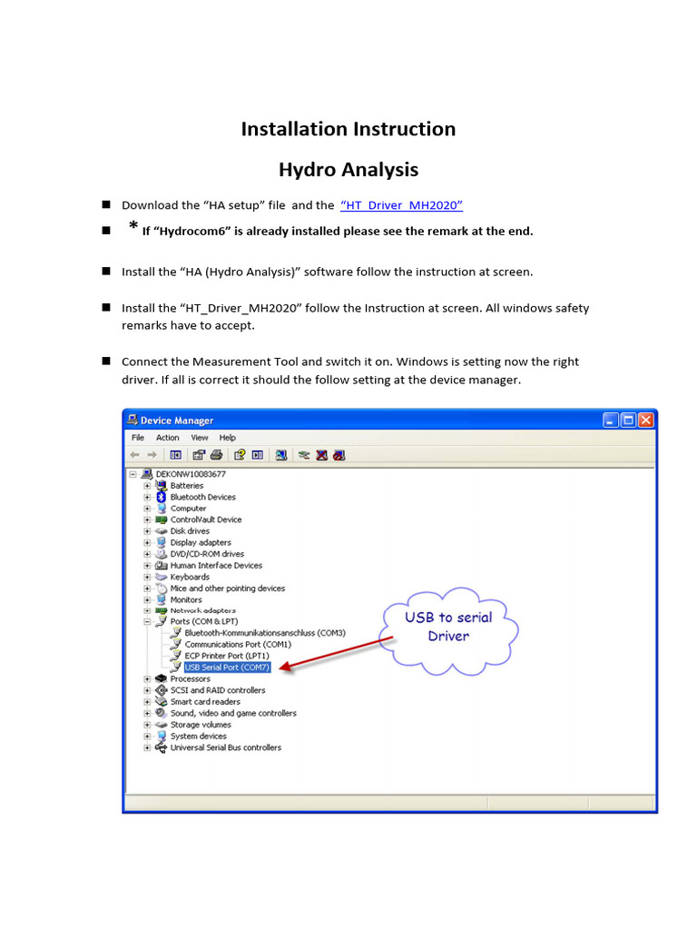 Installation Instruction Hydro Analysis Software | PDF