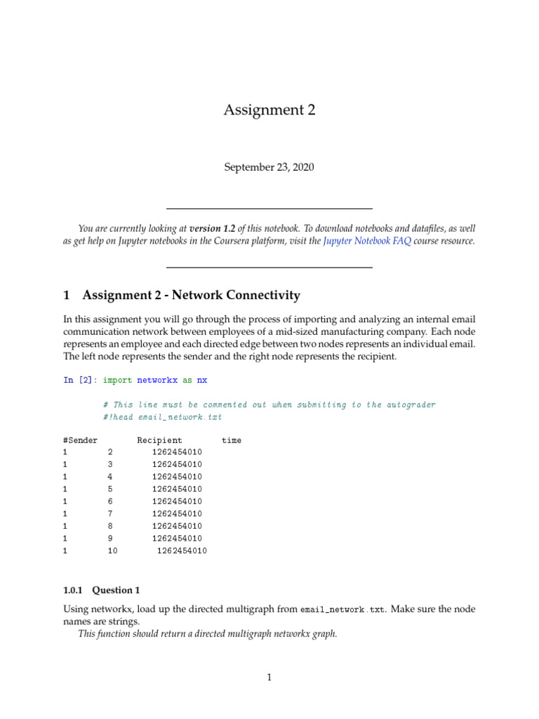 Assignment 2 - Network Connectivity_APPLIED SOCIAL NETWORK | PDF ... Assignment 2 - Network Connectivity_APPLIED SOCIAL NETWORK | PDF ...