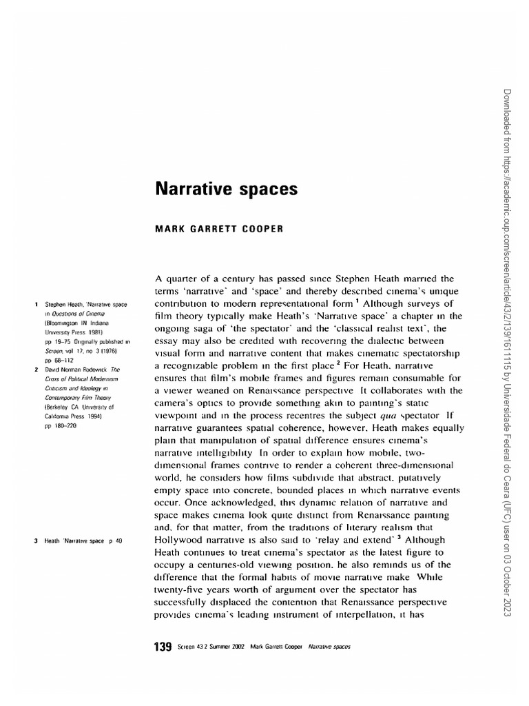 Narrative Spaces | Download Free PDF | Narrative | Space