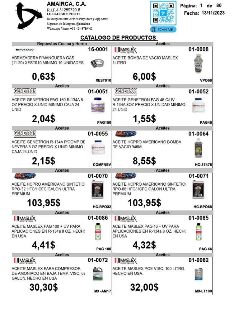 NUEVA MERCANCIA CATALOGO AMAIRCA 13-11-2023 (1) | PDF | Implementos ...