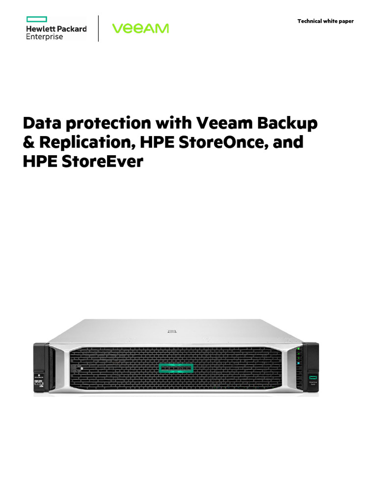 HPE Reference Configuration For Veeam Backup & Replication Version 12 With HPE StoreOnce | PDF ...