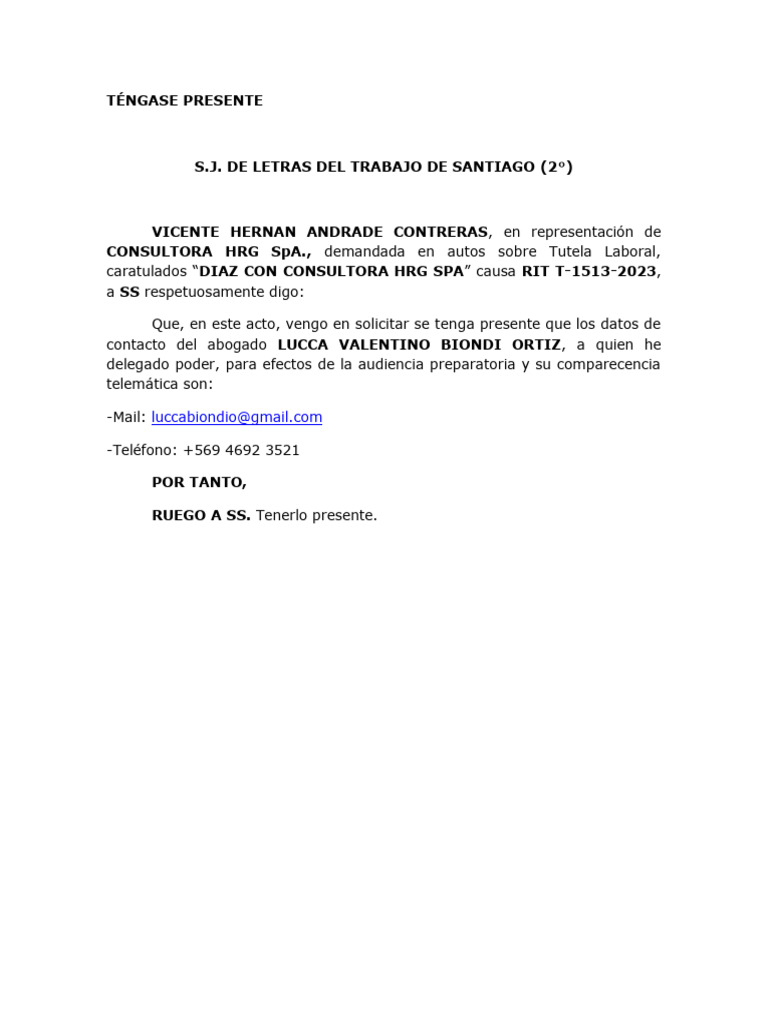 Téngase Presente | PDF