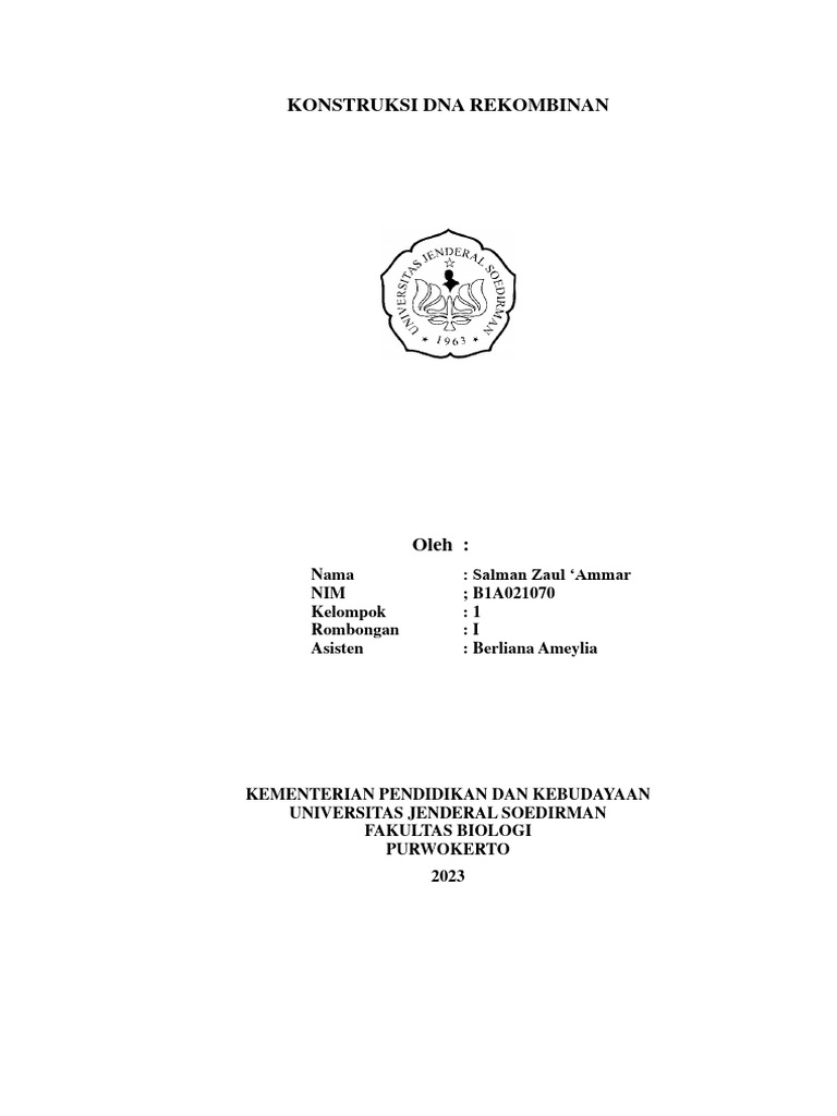 Rekgen Acara Ke-5 Dna Rekombinan | PDF