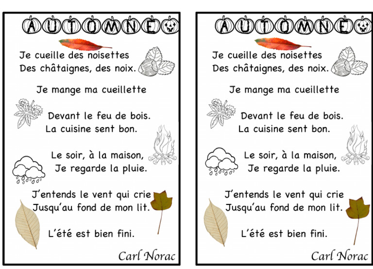 Comptine Automne Norac | PDF