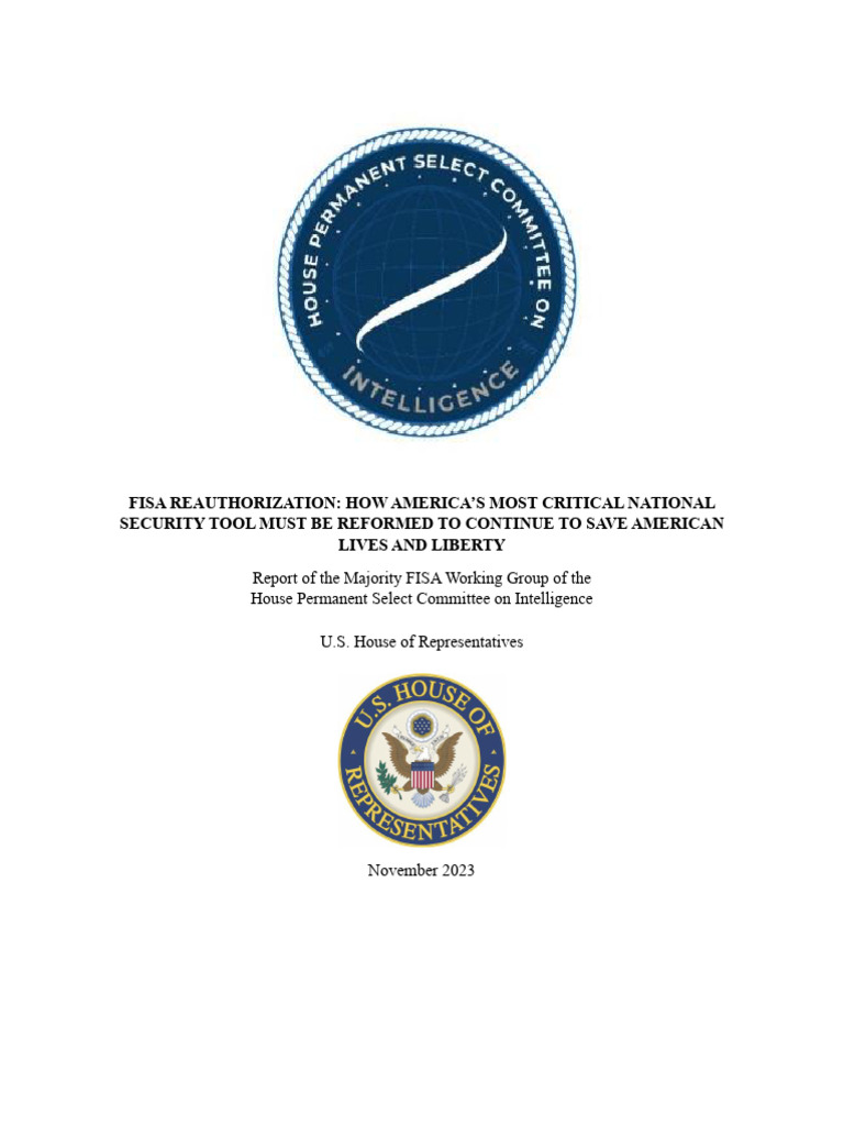HPSCI FISA Reauthorization 2023 Report FINAL | Download Free PDF | Foreign Intelligence ...