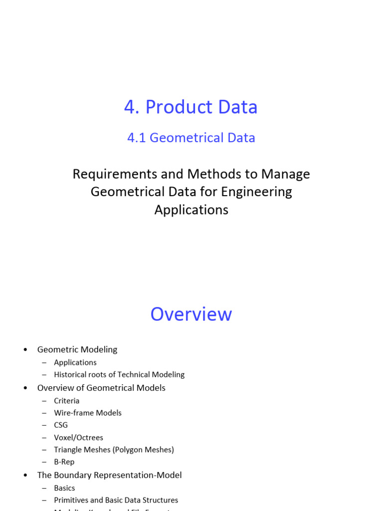 1 Product Data Geometry | Download Free PDF | Databases | 3 D Modeling
