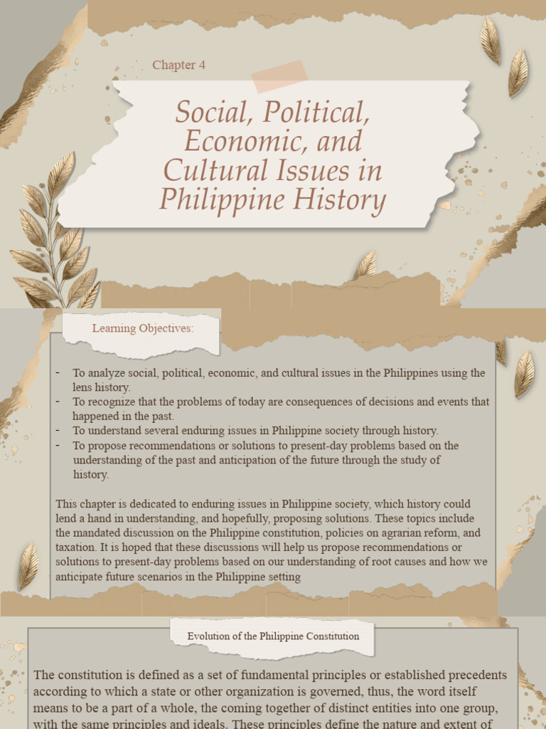 Philippine History: Social and Political Issues | PDF | Government ...