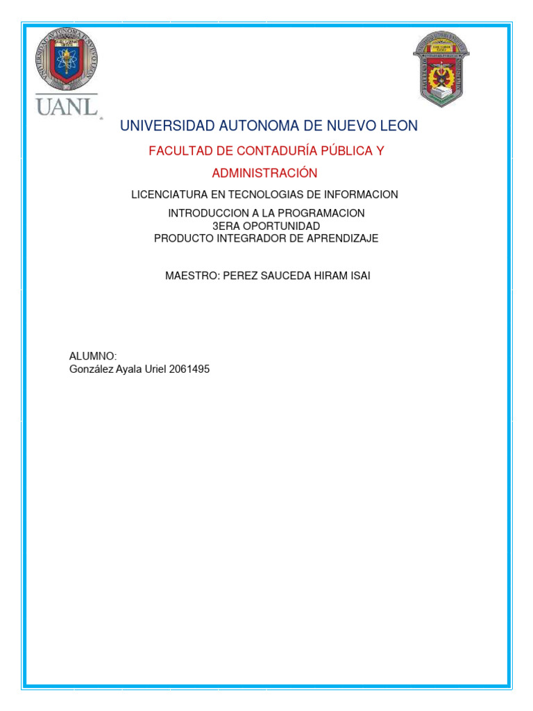 PIA Introduccion Programacion GAU | PDF