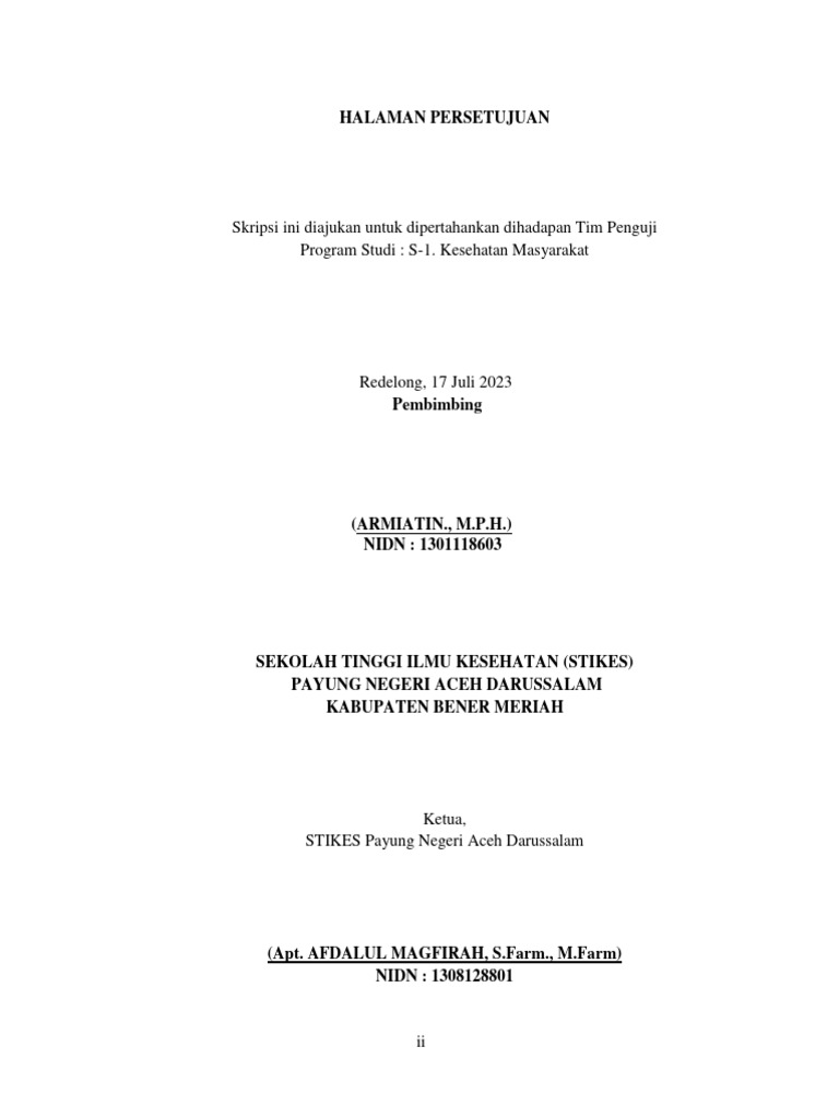 Persembahan, Abstrak, Kata Pengantar | PDF