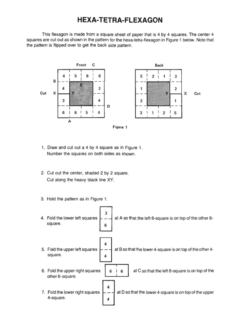 Hexa Tetra Flexagon | PDF