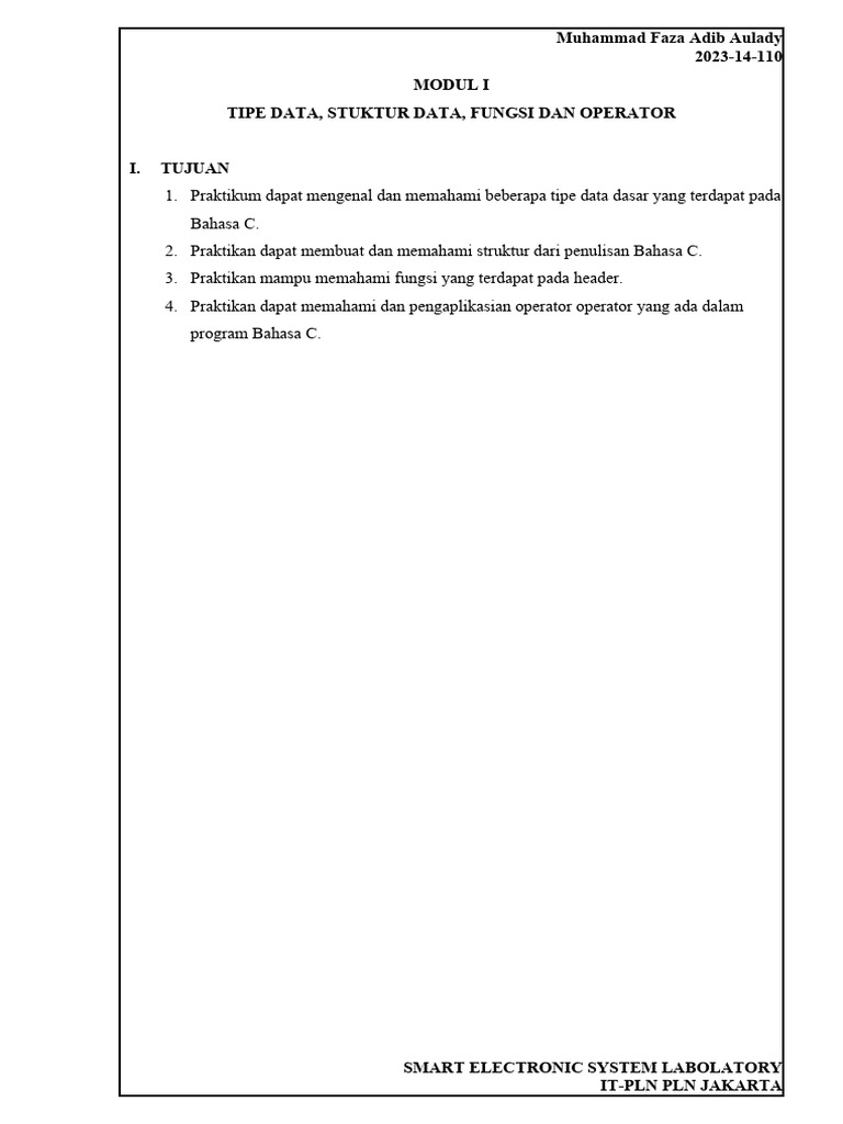 Dasar Dasar Pemrograman Bahasa C | PDF