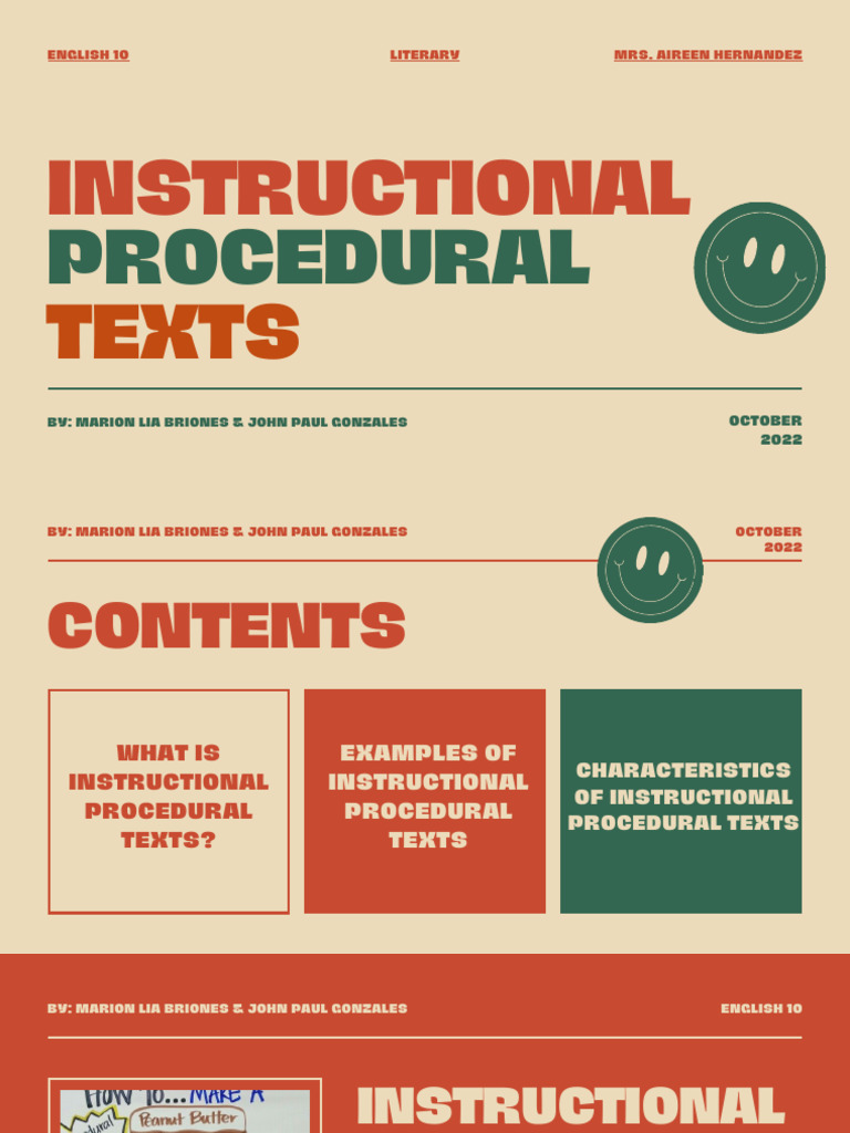 Instructional Procedural Texts | PDF | French Fries | Food And Drink Preparation