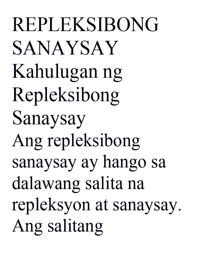 Report Filipino Monday | PDF