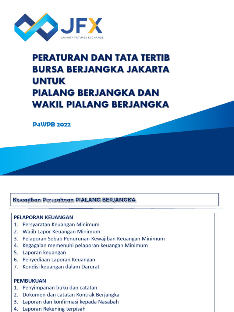 PTT Pialang Berjangka dan WPB 2022 | PDF