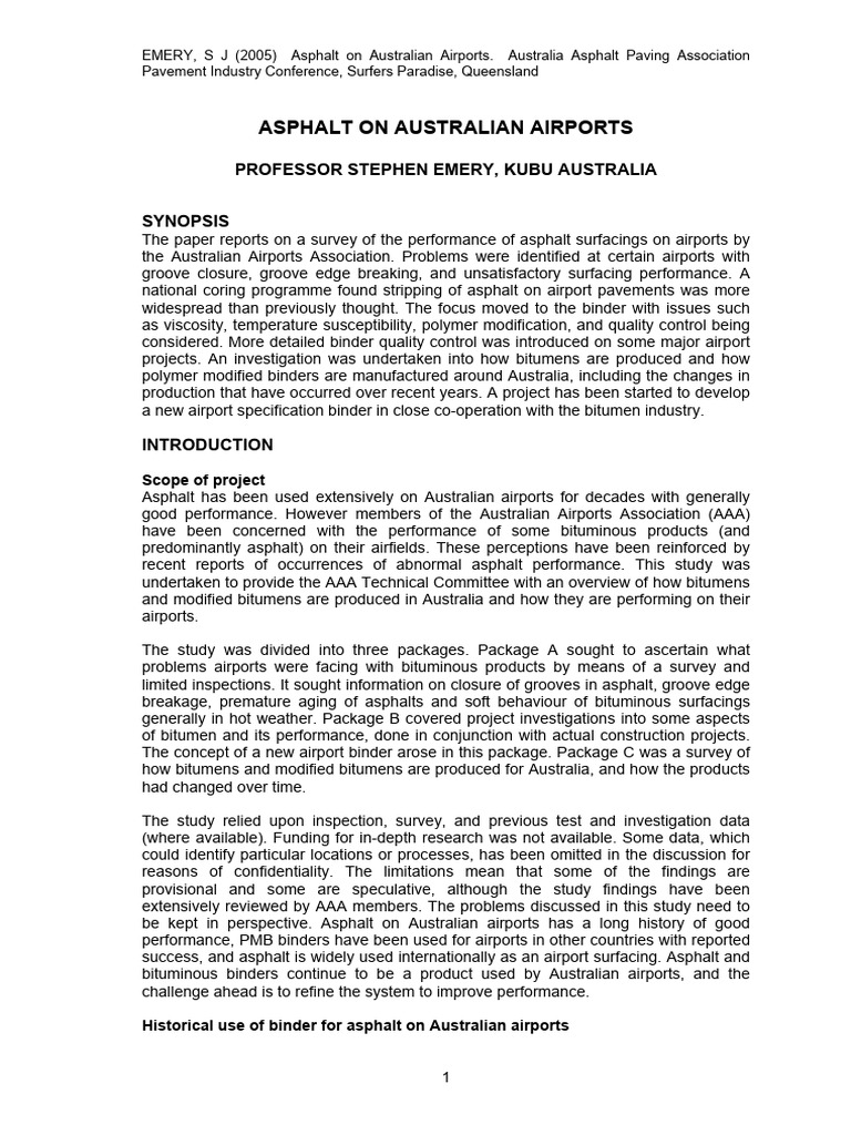 AC For Australian Airports by Steve Emery 2005 | PDF | Road Surface ...