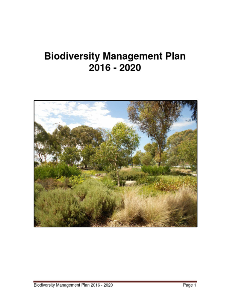 Biodiversity Management Plan | PDF | Biodiversity | Conservation Biology