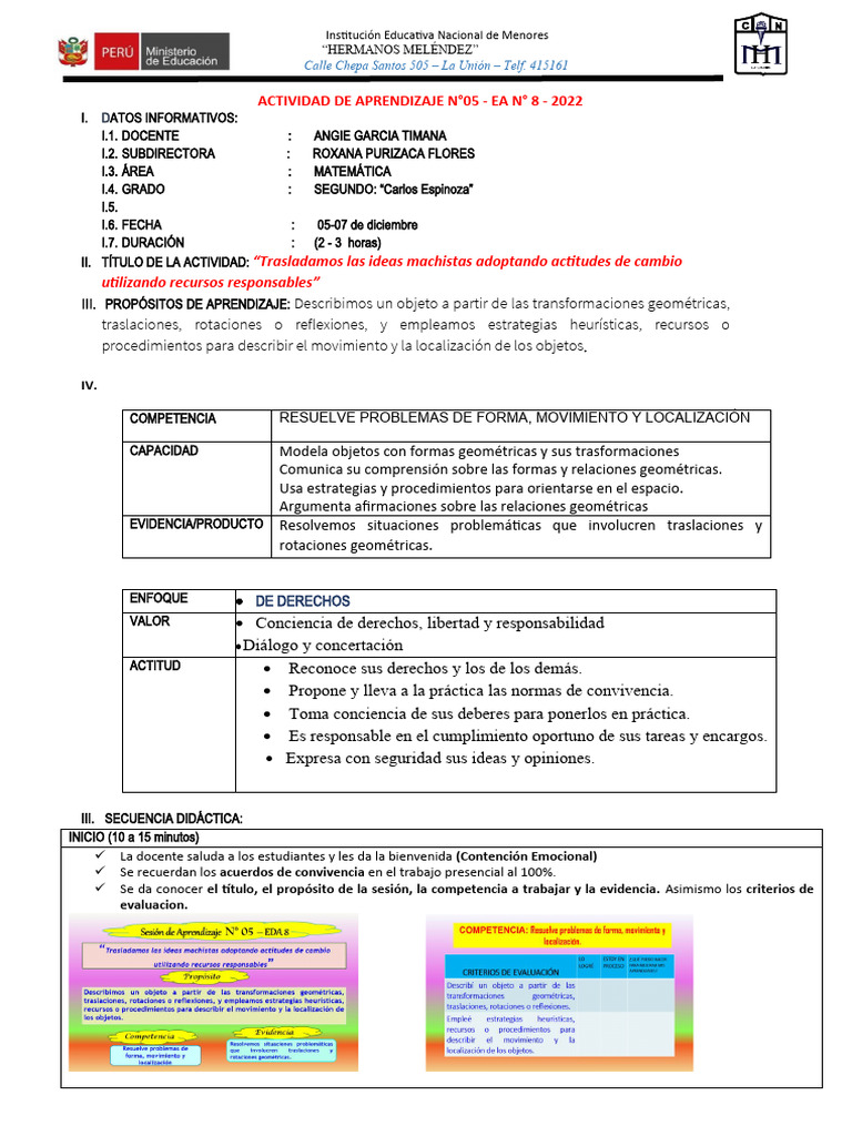 Aa #5 - Segundo - Eda 8 | PDF | Aprendizaje | Cognición