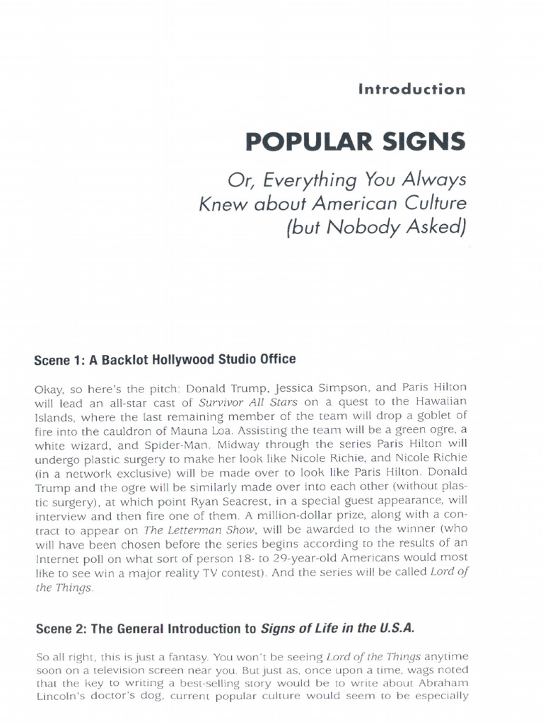 Popular Signs - Or, Everything You Always Knew About Culture | PDF