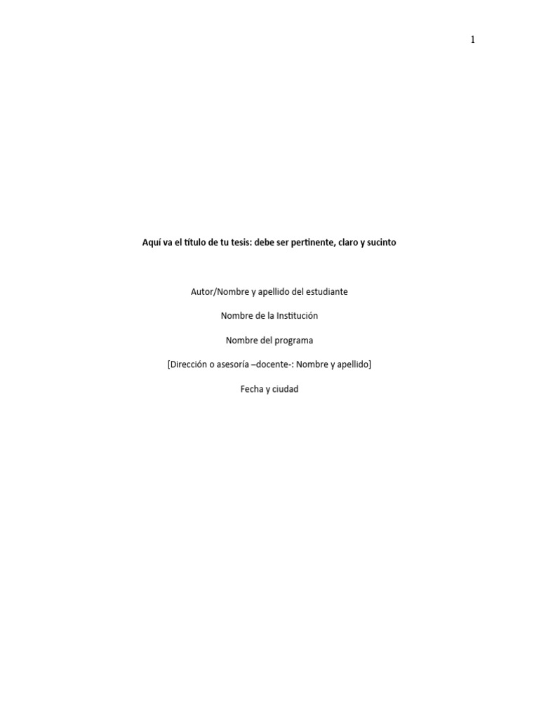 31.+plantilla para Tesis - Normas APA 7a Edicion | PDF | Hipótesis ...