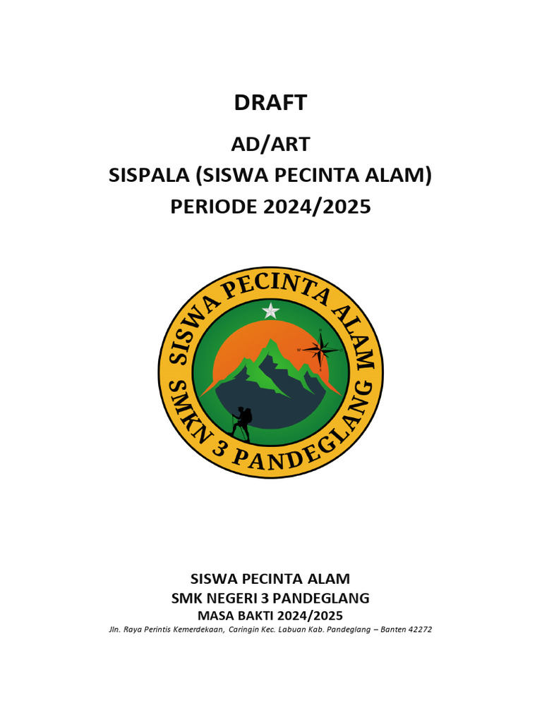 AD/ART SISPALA SMK Negeri 3 Pandeglang | PDF