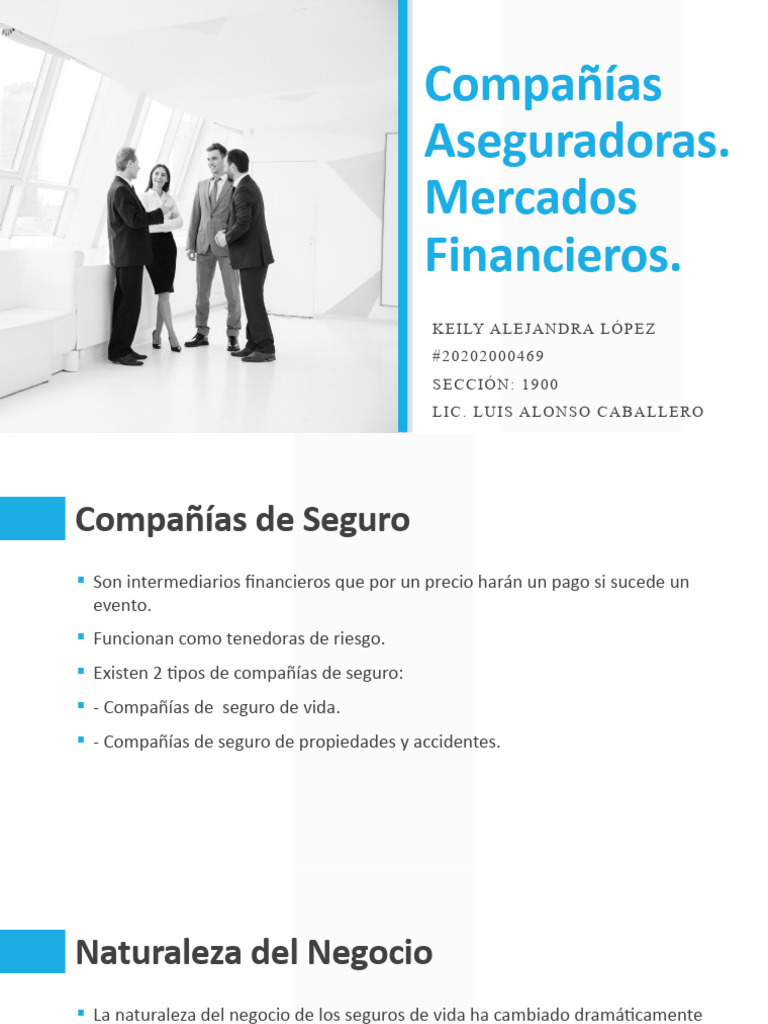 Compañías Aseguradoras | Descargar gratis PDF | Seguro | Póliza de seguros
