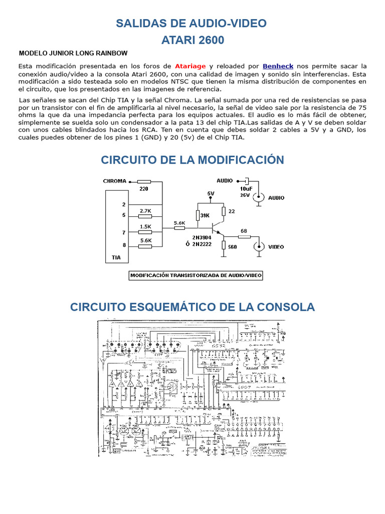 Atari 2600 AV | PDF | Electrónica | Tecnología de información y ...