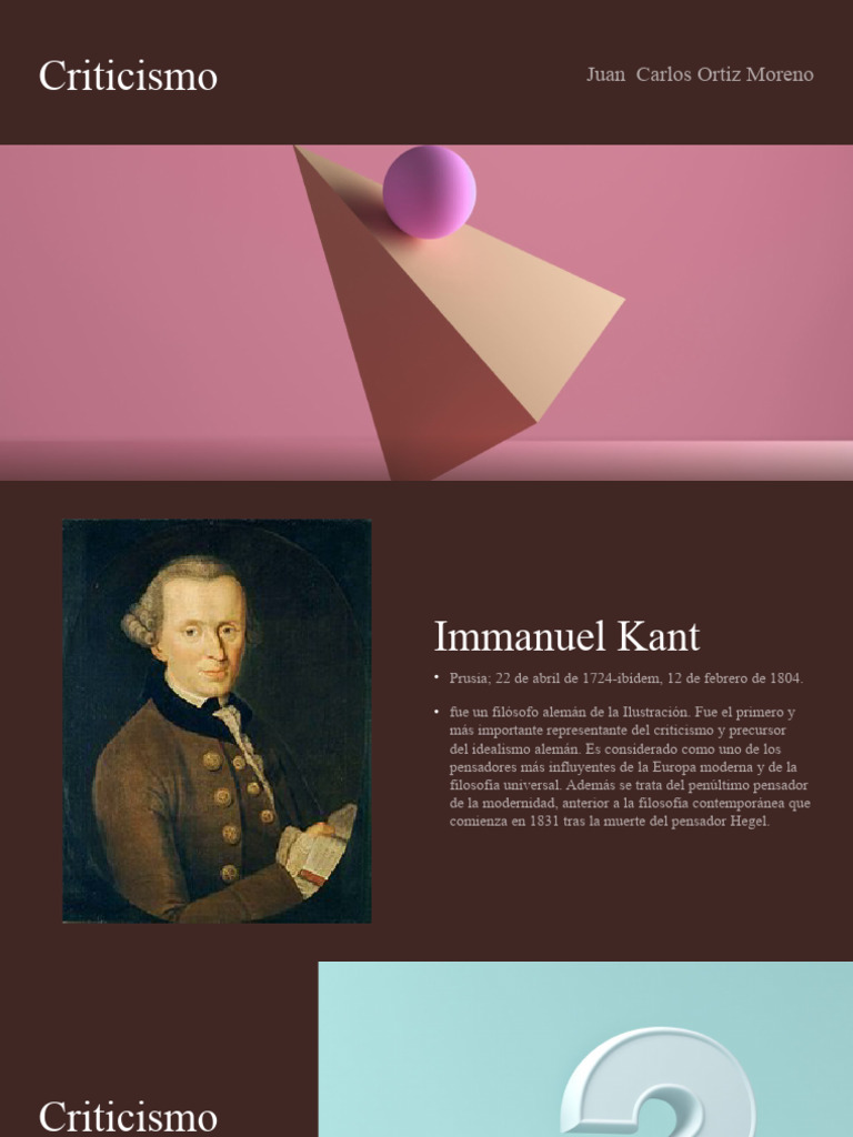 Filosofía Crítica de Kant: Conceptos Clave | PDF | Immanuel Kant | A ...