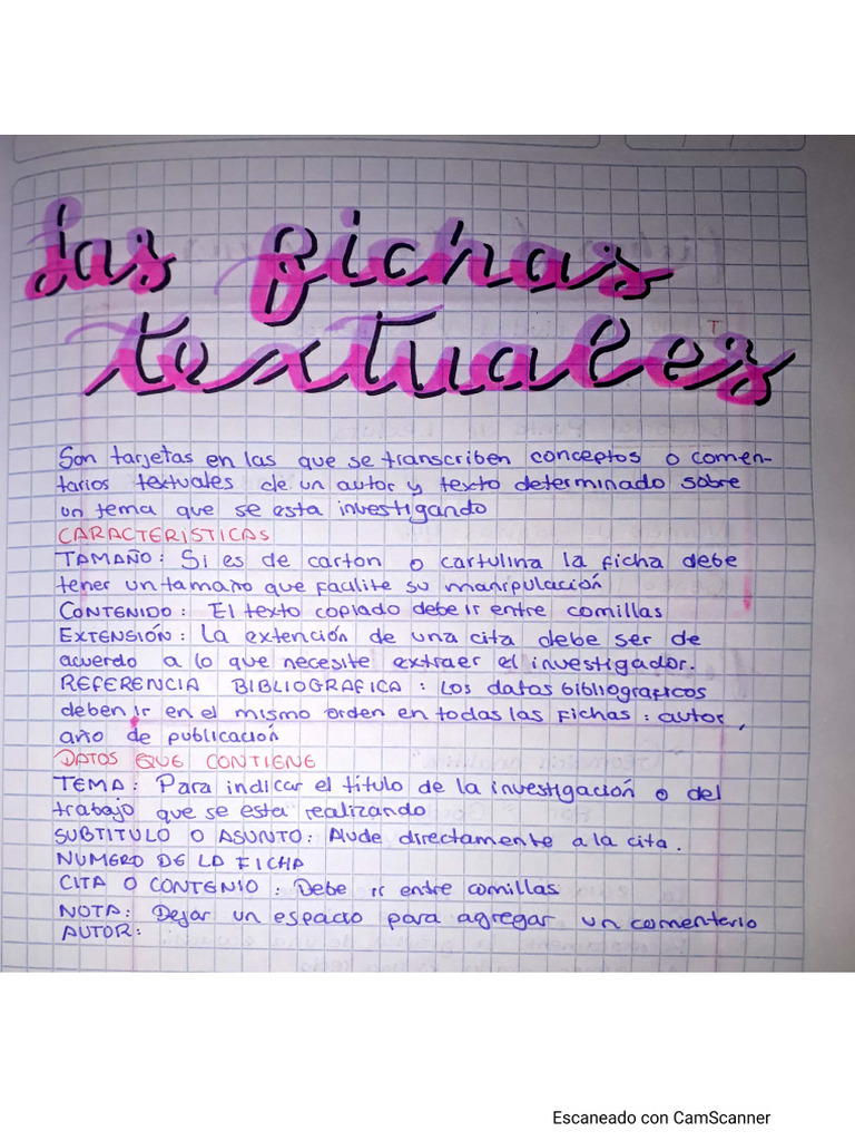 Fichas Textuales | PDF