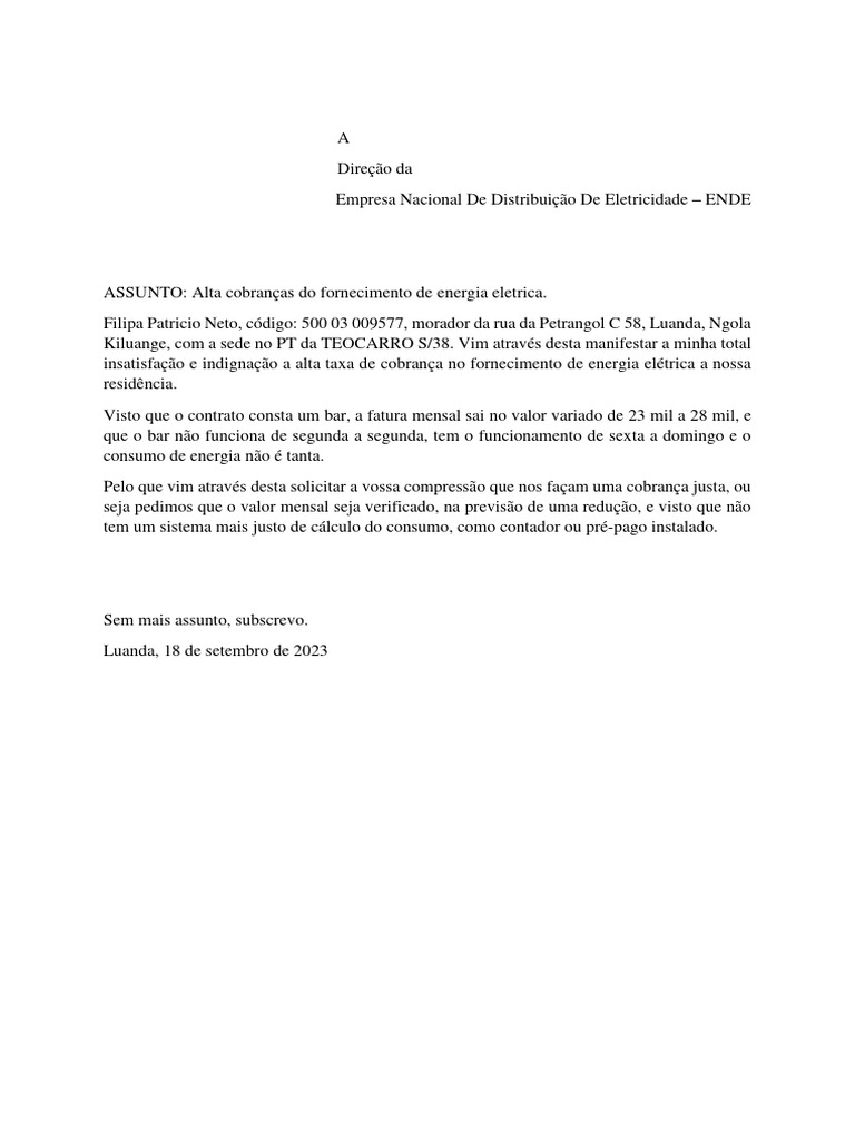 Documento Da ENDE | PDF