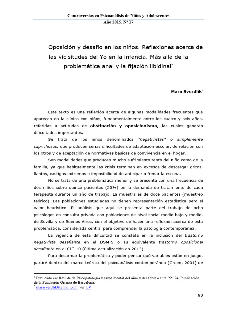 UNIDAD 6 SVERDLIK, M. La Clínica Del Narcisismo de Vida y de Muerte Del ...