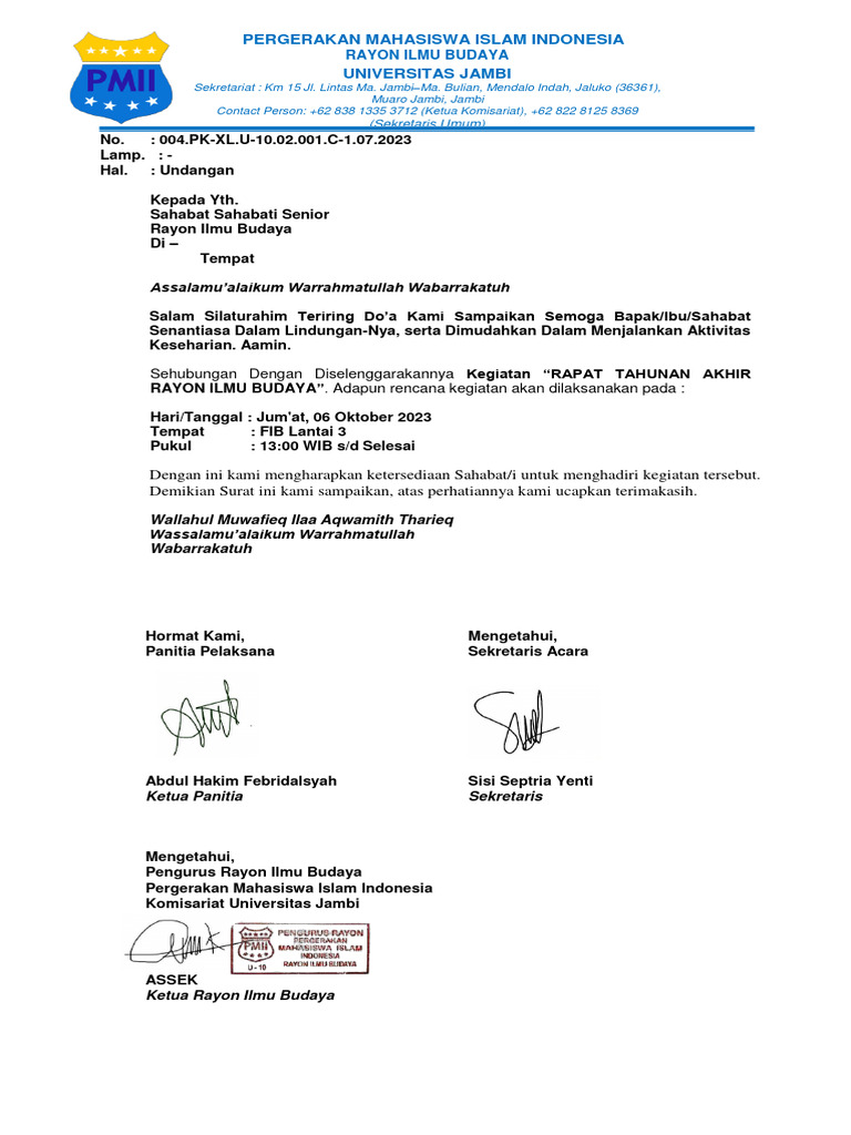 Undangan Sahabat Sahabati Senior-1 | PDF