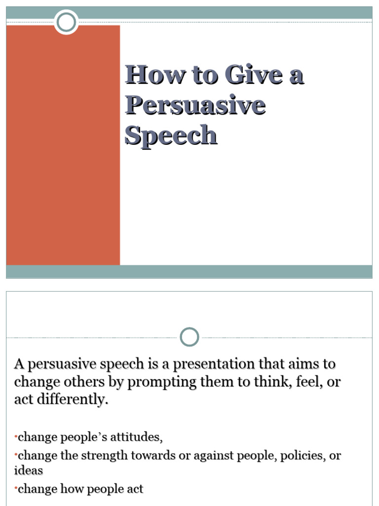 Mastering Persuasive Speech Techniques | PDF | Credibility | Persuasion